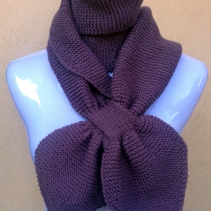 Keyhole Scarf Knitting Pattern Double Loop Keyhole Scarf - Knitted Cowl ...