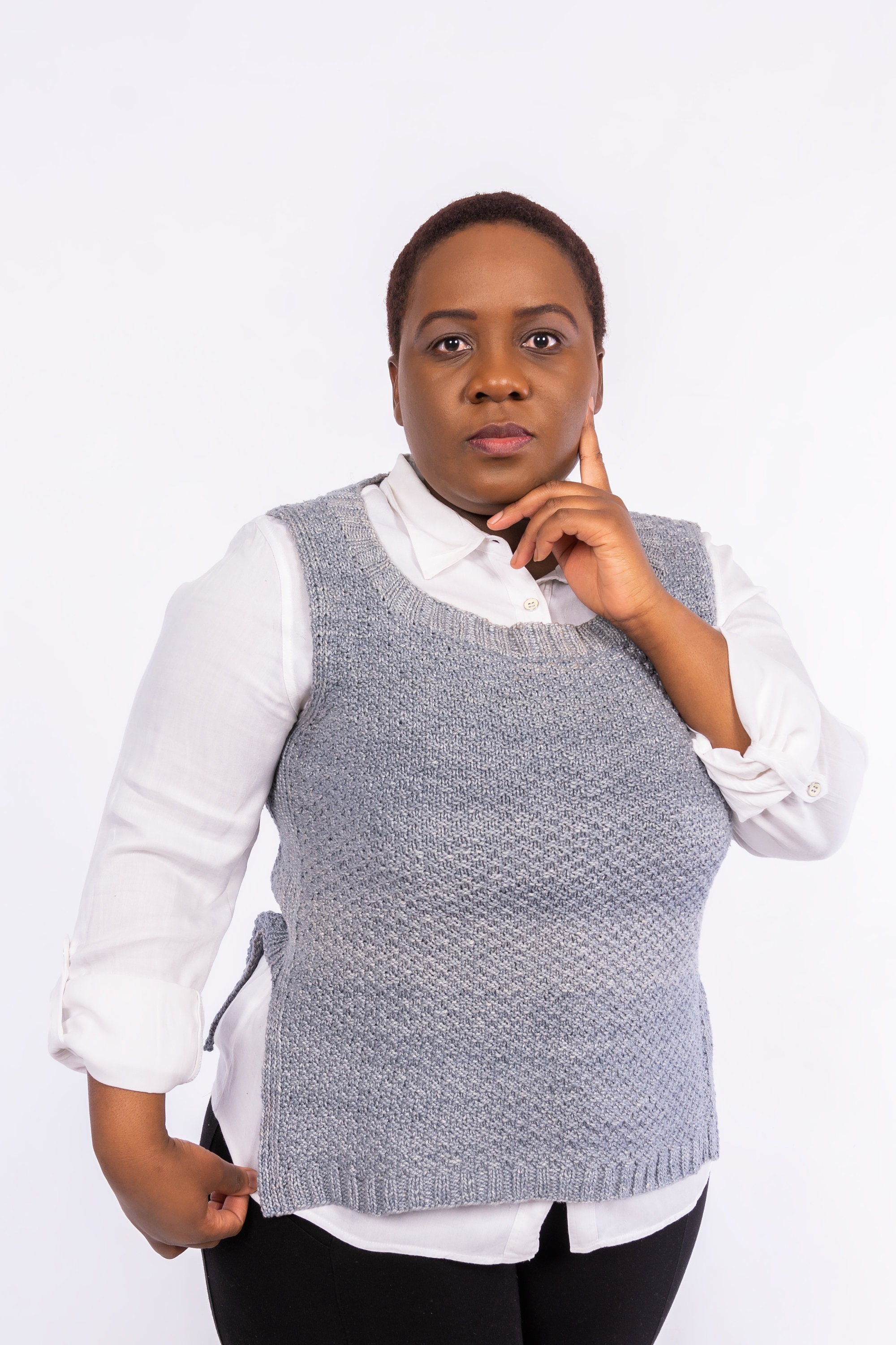 Knitting Pattern - Easy Vest Pattern, Ribbed Vest Pattern, Top Down ...