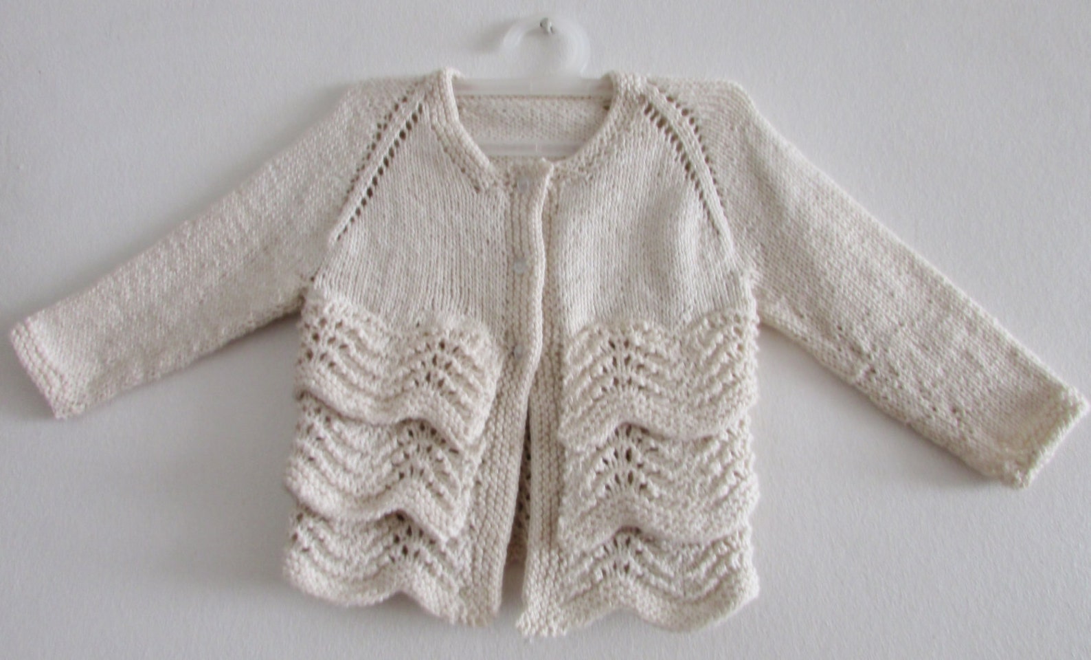 Flouncy Baby Cardigan Knitting Pattern – Organic Cotton Knit (PDF ...