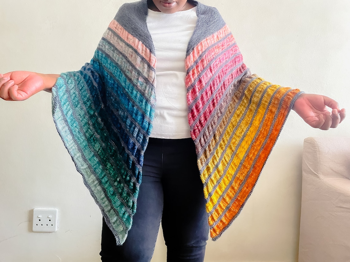 Kruger Mini Skein Wrap Knitting Pattern, Ruched Merino Wool (instant ...