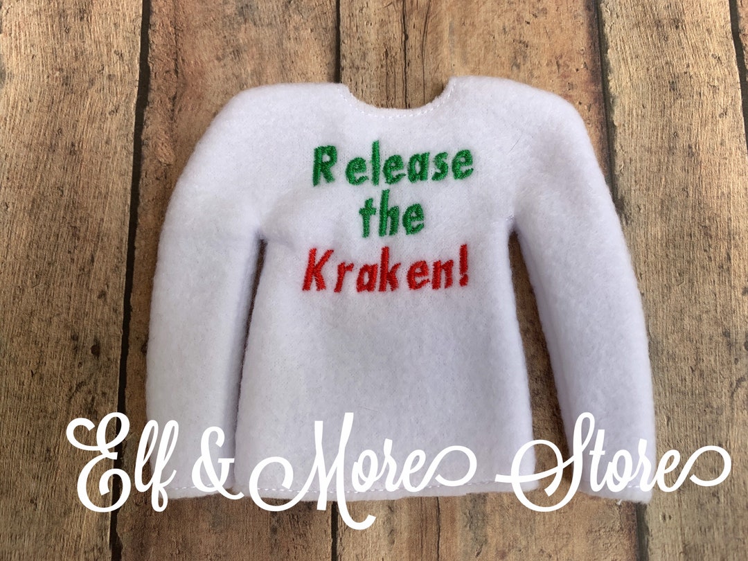 Custom Christmas Elf Release the Kraken Sweater Shirt Clothing Photo ...
