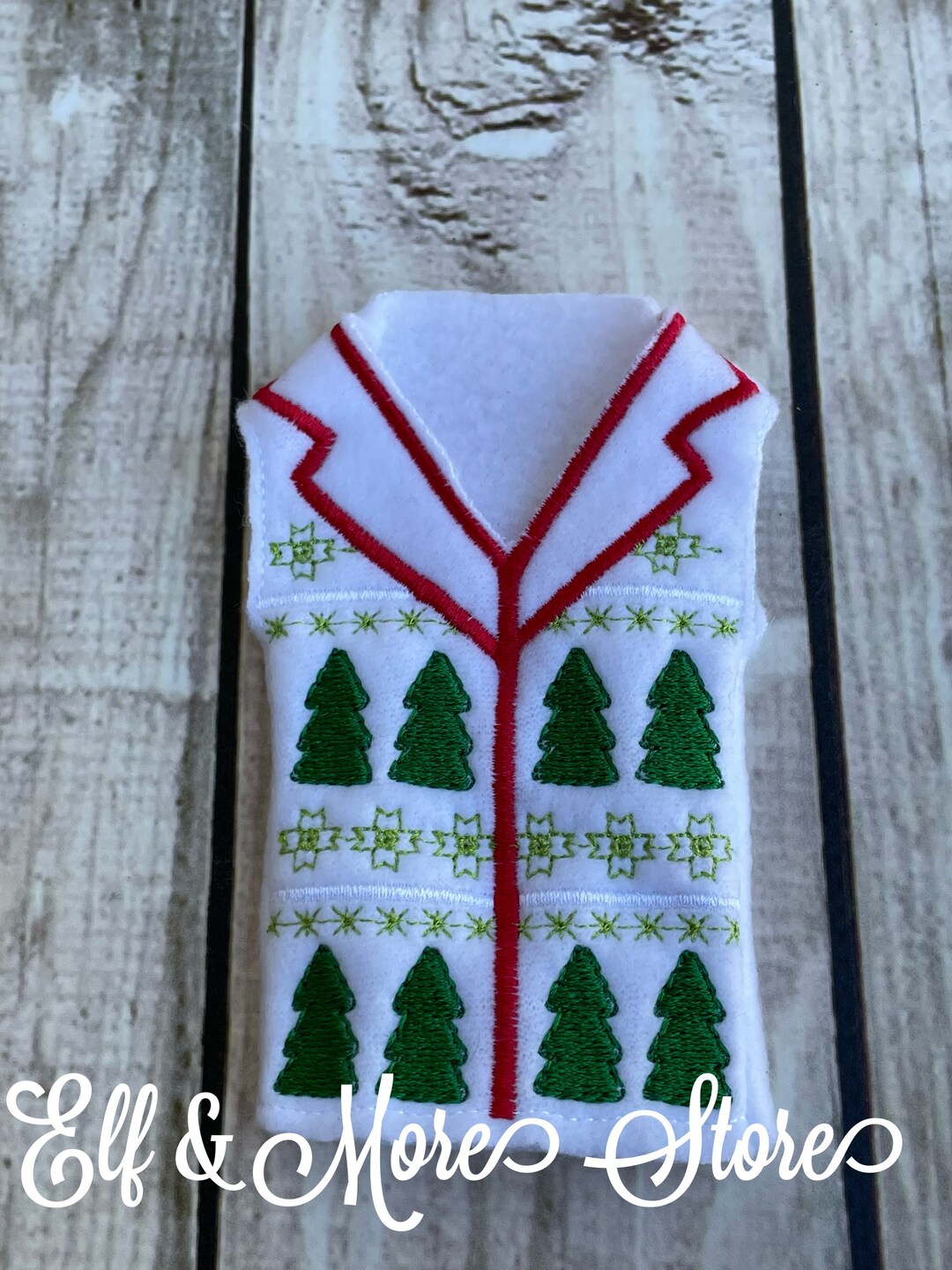 Custom Christmas Elf Vest With or Without Pants Trees Clothes Clothing ...