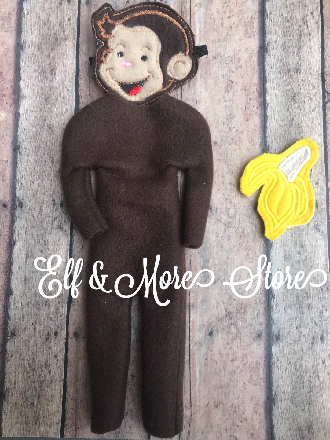 Custom Christmas Elf Monkey Costume Banana Prop Clothing Photo Prop ...