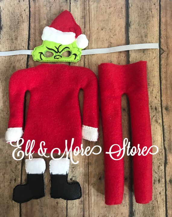 Custom Christmas Elf Mean One Mask Santa Suit Boots Costume | Etsy