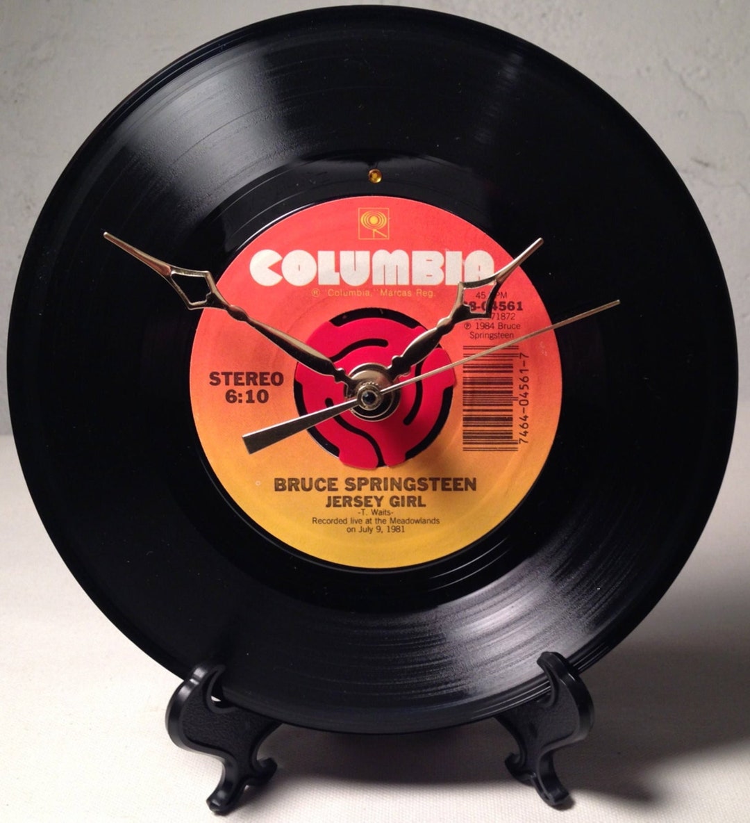Recycled BRUCE SPRINGSTEEN 7 Record Song: Jersey Girl Record Clock - Etsy