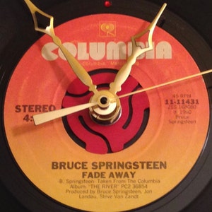Recycled BRUCE SPRINGSTEEN 7 Record Song: Fade Away Record Clock - Etsy