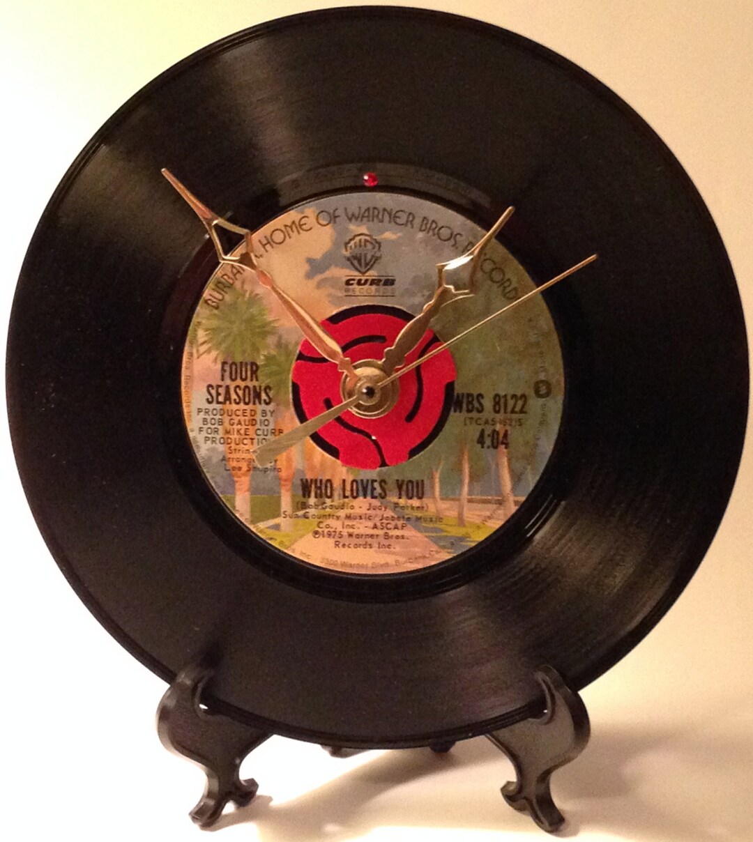 Recycled FOUR SEASONS 7 Record Who Loves You Record Clock - Etsy