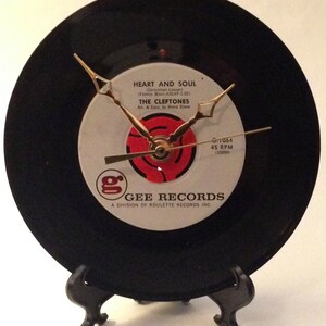 Recycled THE CLEFTONES 7 Record Song: Heart and Soul Record Clock - Etsy