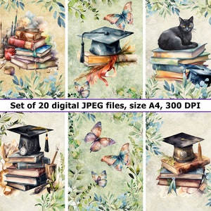 A4 Graduation Digital Papers Graduation Scrapbooking - Etsy