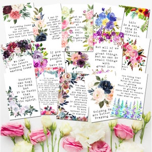 120 Mother Teresa Quotes Printable Cards, Saint Teresa of Calcutta ...