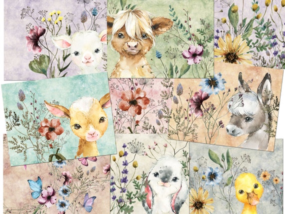 Farm Junk Journal Pages Farm Animals Junk Journal Kit - Etsy