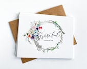 Thank You Notes Spring Note Cards Flat Stationery Grateful | Etsy