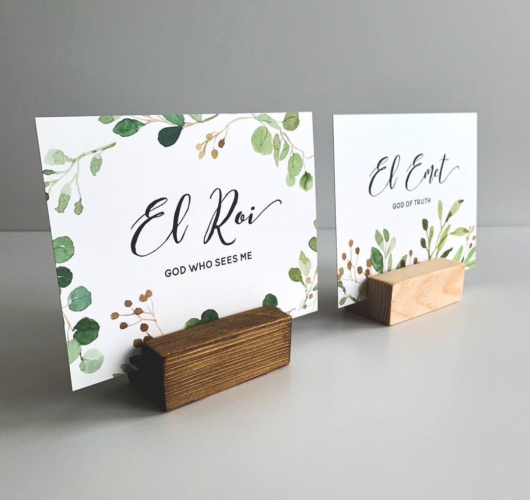 Names of God Card Set of 8, Hebrew Names of God Cards, Flat Card ...