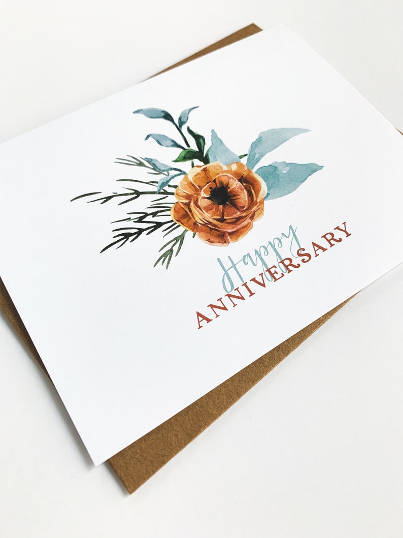 Happy Anniversary Card Anniversary Cards Note Cards Modern | Etsy