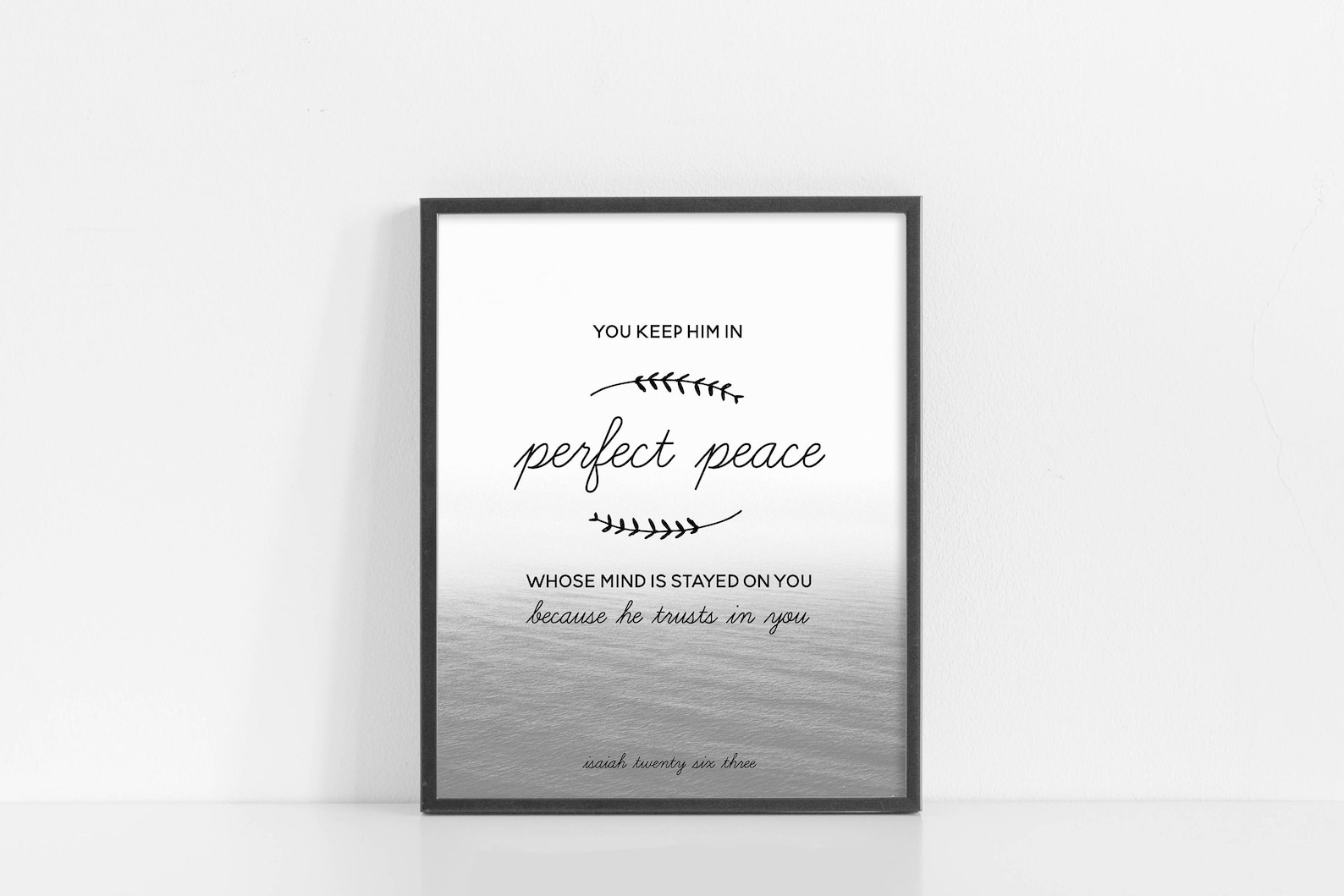 Perfect Peace Printable - Isaiah 26:3 Bible Verse Scripture Art 8x10 ...