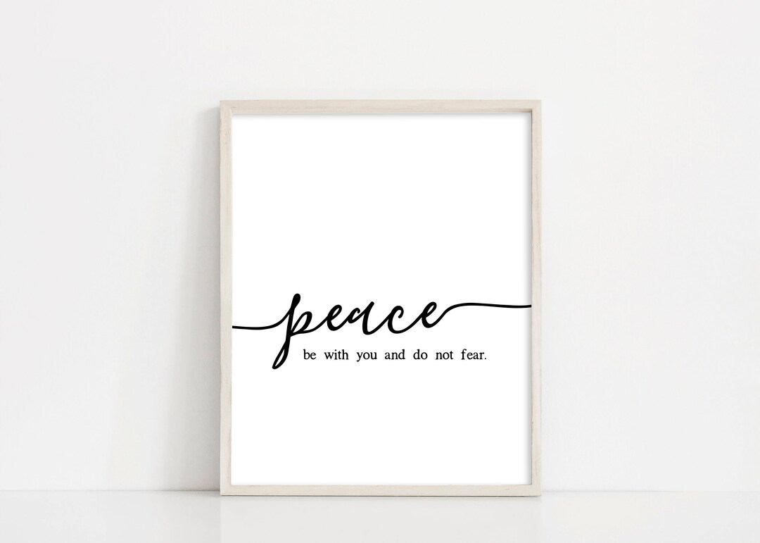 Peace Bible Verse - Inspirational Wall Art - Black and White Print ...