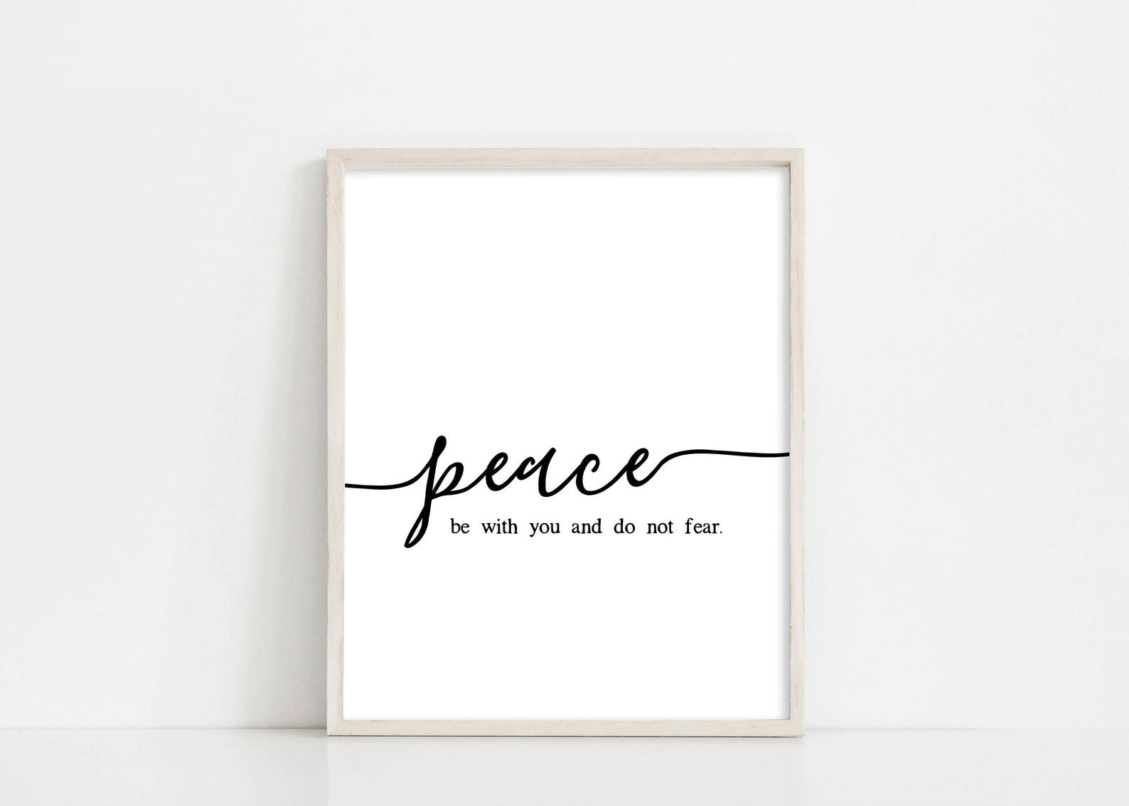 Peace Bible Verse Inspirational Wall Art Black and White Print 8x10 ...