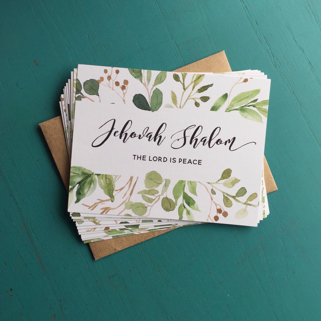 Names of God Card Set of 8, Hebrew Names of God Cards, Flat Card ...