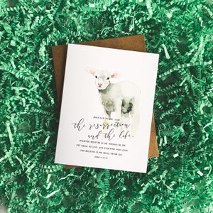 Easter Cards, Easter Greeting Card Set, Easter Lamb Stationery Set ...