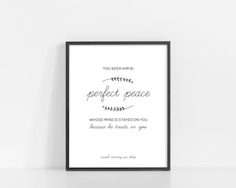 Isaiah 26:3 Digital Download; Instant Printable Artwork - Etsy