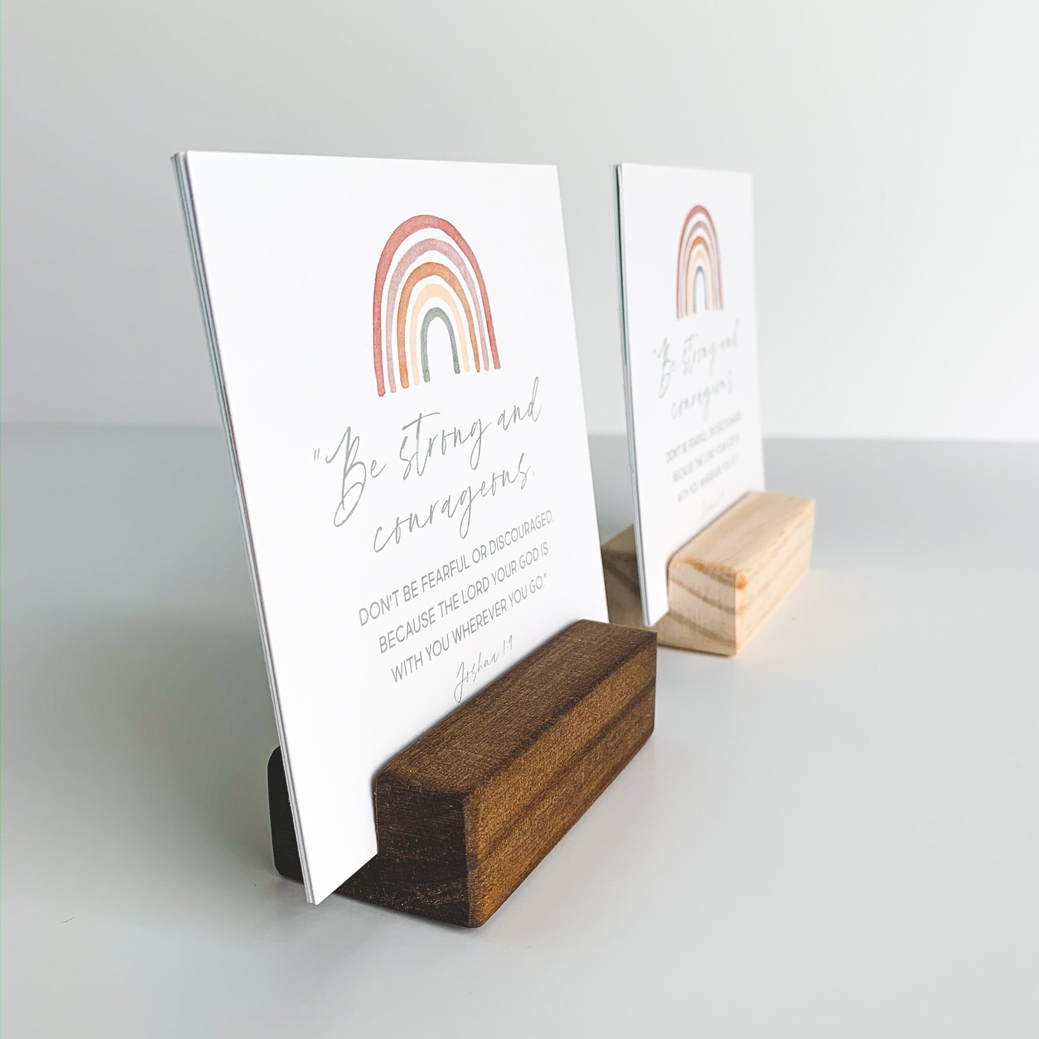 Wood Display Stand, Wood Block, Wooden Card Holder, Card Display ...