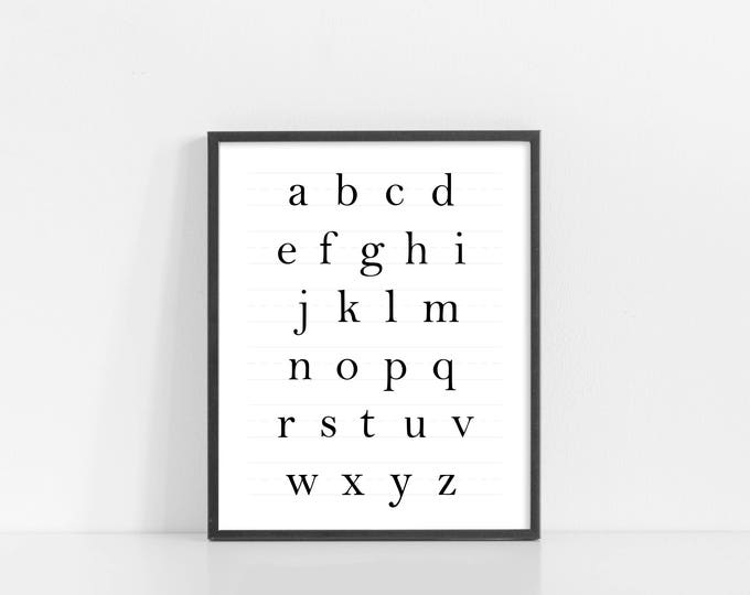 Modern ABC Print | Lowercase ABC Poster | Alphabet Printable | Nursery ...
