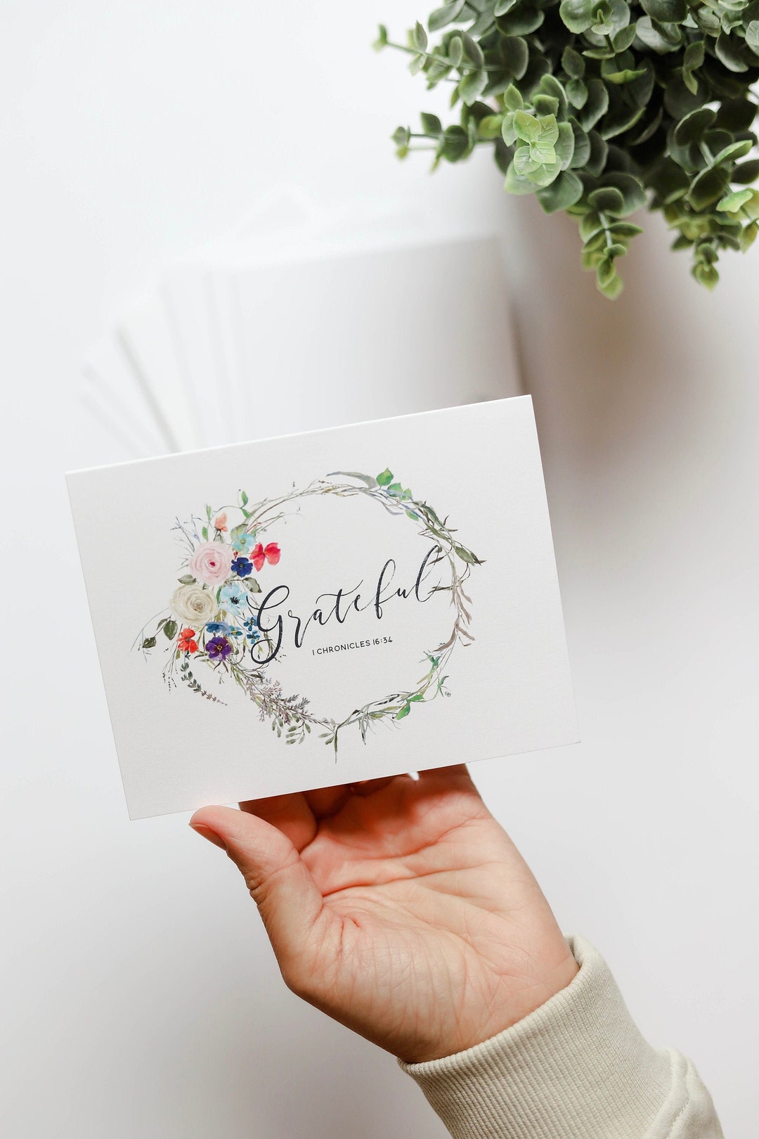 Grateful Cards, Thank You Cards, Spring Stationery Set, Blank Inside ...