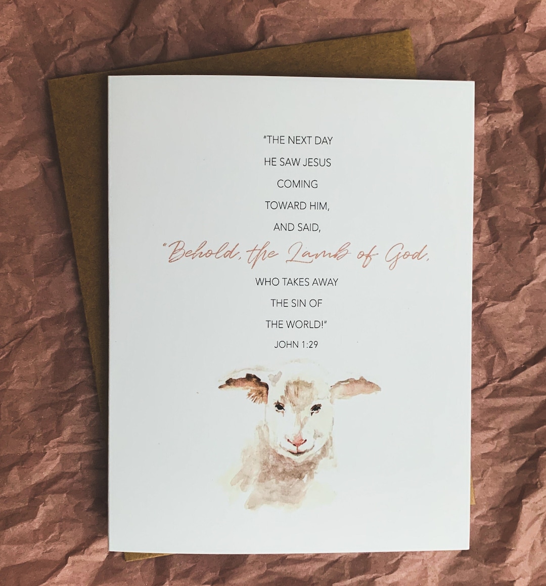 Watercolor Lamb Easter Card Set: ‘behold the Lamb’ Greeting Cards - Etsy