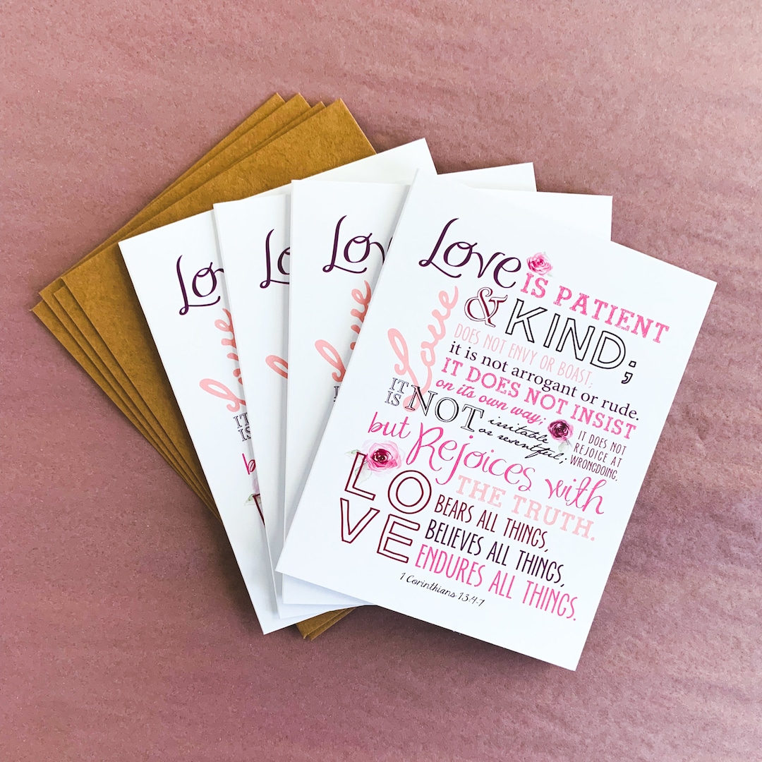 1 Corinthians 13 Valentines Card: Blank Inside - Etsy