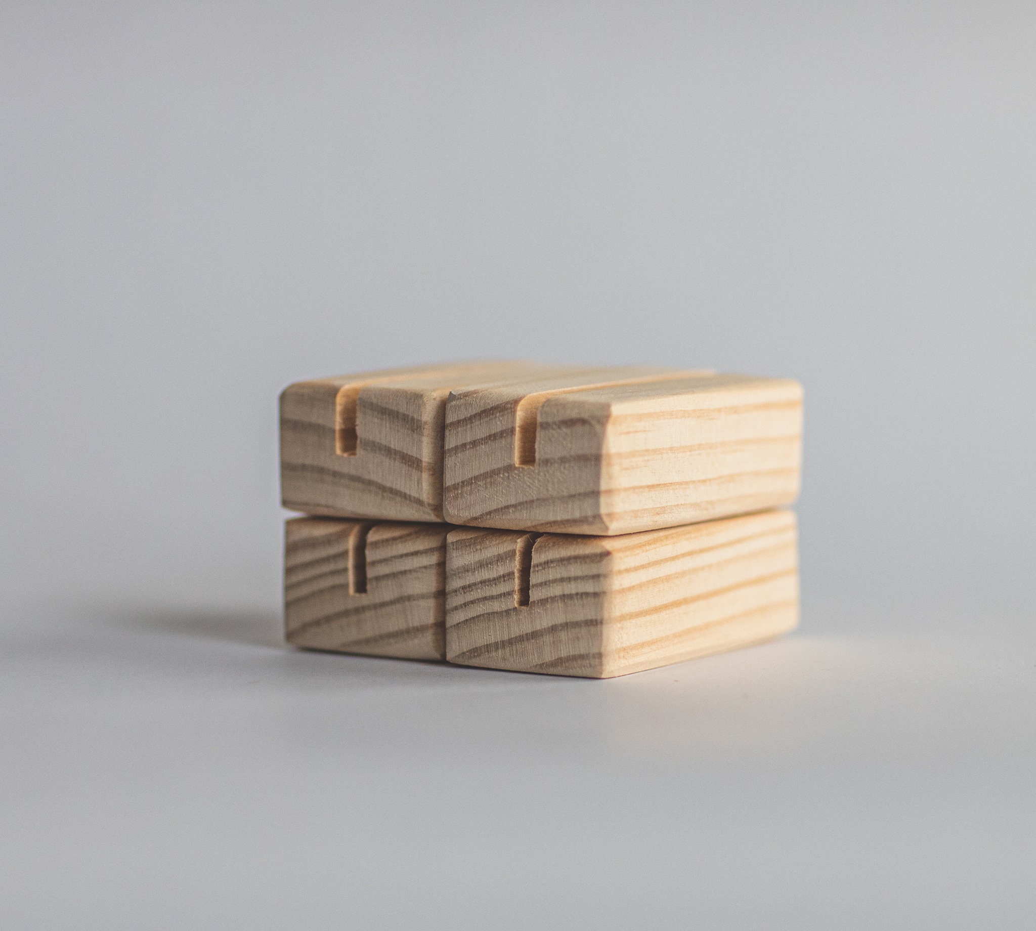 Wood Display Stand, Wood Block, Wooden Card Holder, Card Display ...