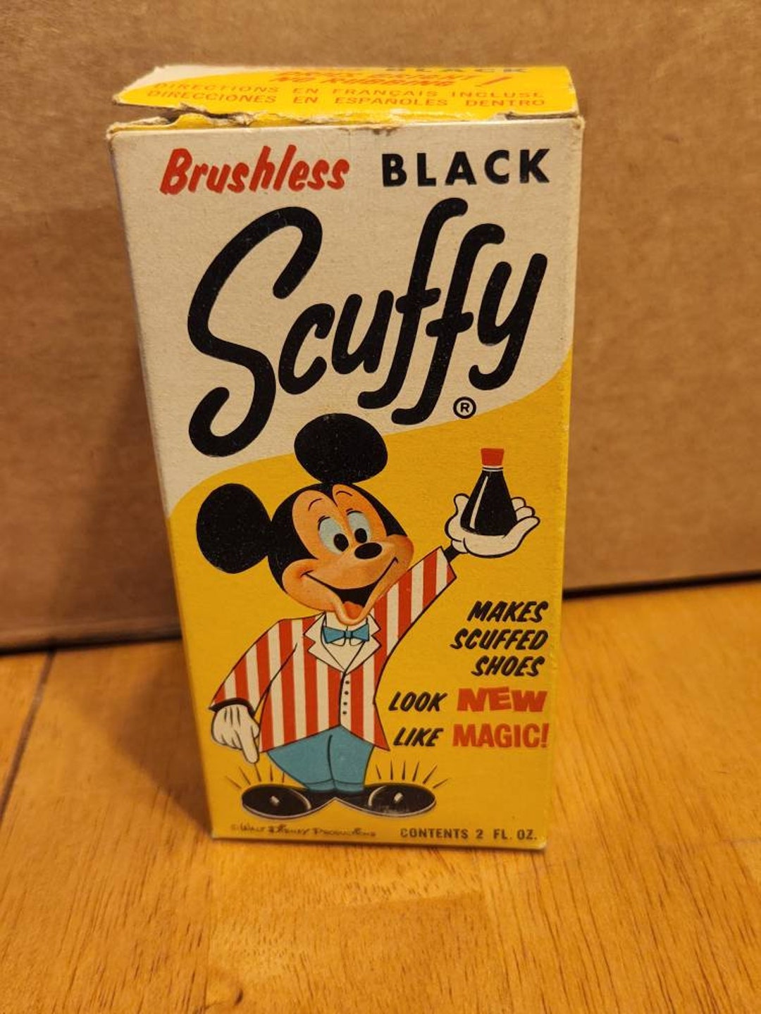 VTG. Scuffy Brushless Black Shoe Polish, NIB, Mickey Mouse 60's - Etsy