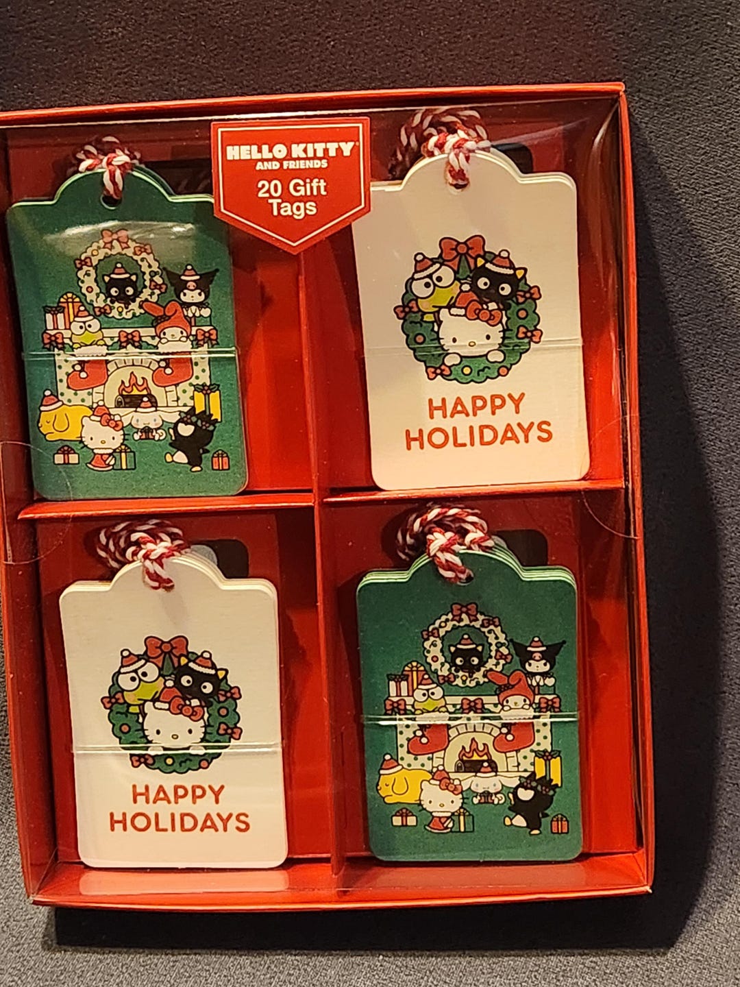 Hello Kitty Christmas Gift Tag NEW 20 Tags 2 Designs Label Present ...