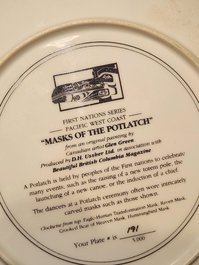 Masks of the Potlatch Plate - Etsy