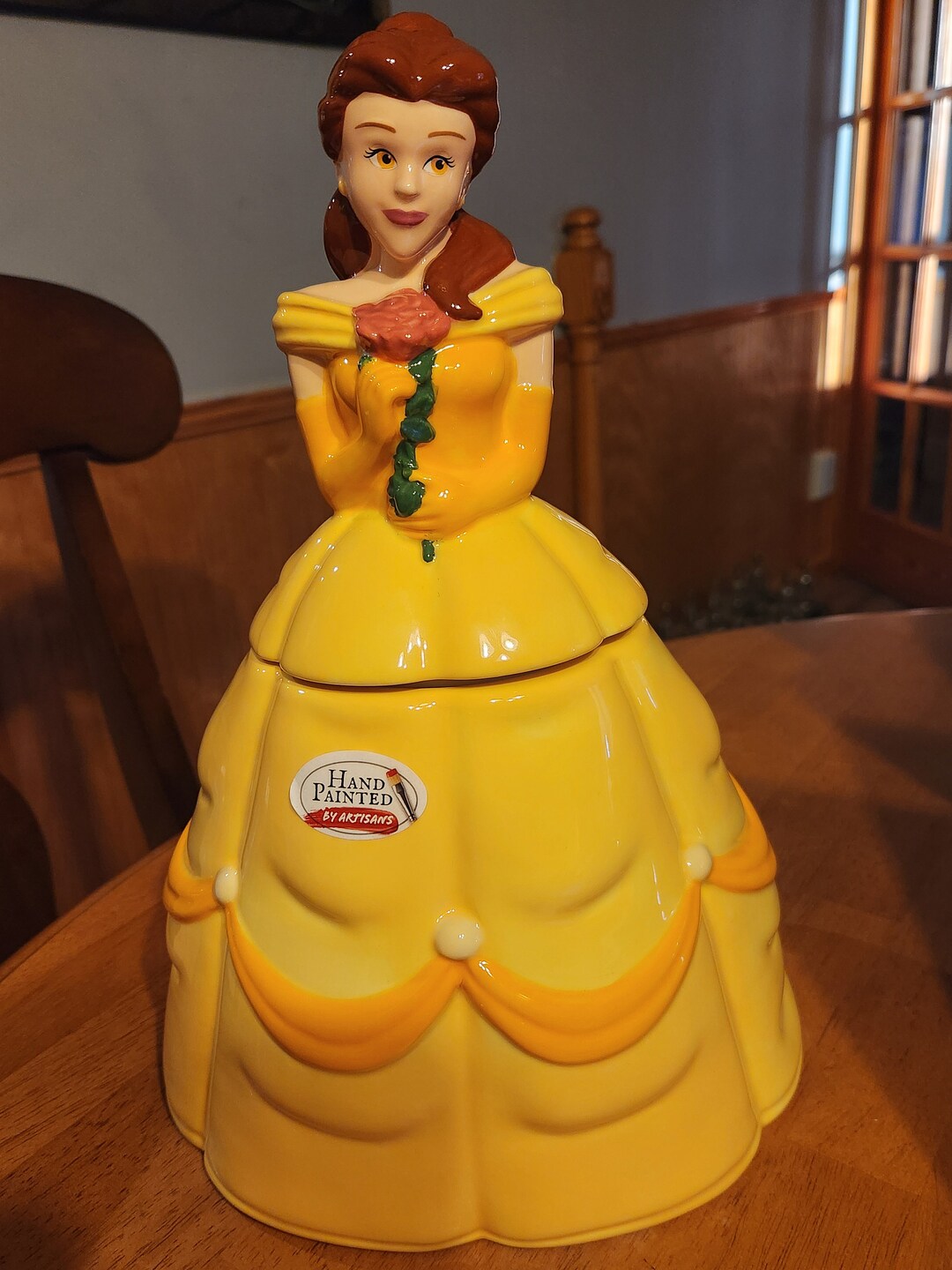 Disney Princess Belle Beauty and the Beast Ceramic Hand Painted Cookie Jar New - Etsy
