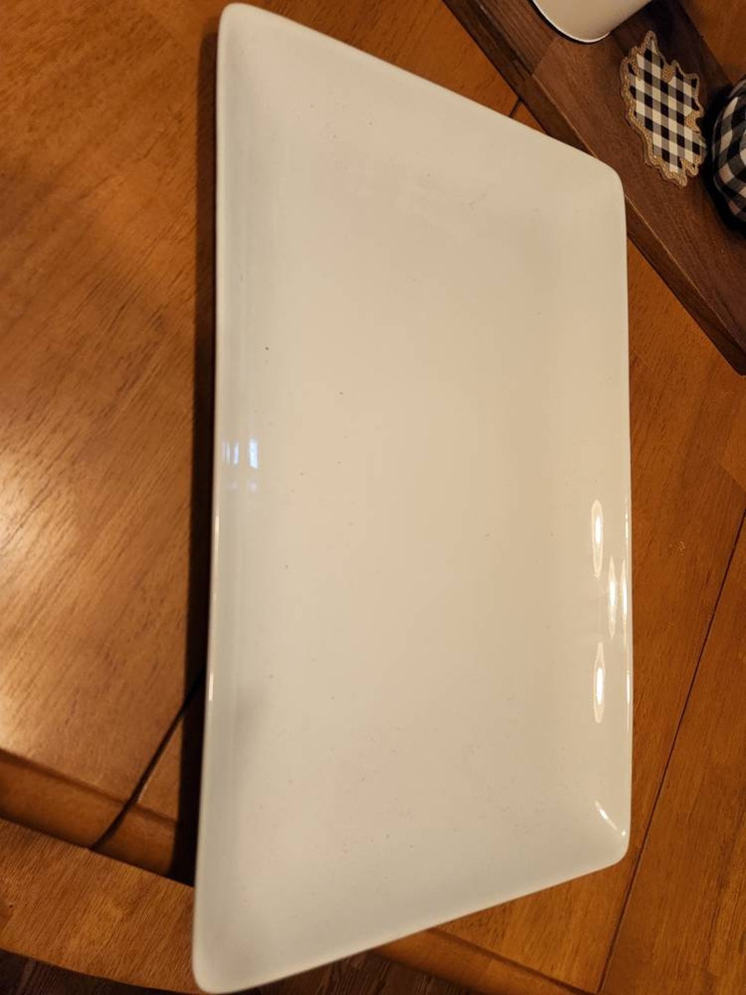 Casual Modern Rectangular Serving Tray White Threshold New - Etsy