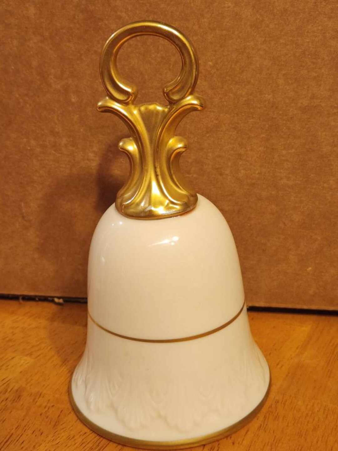 Vintage Lenox Made in USA 24KT Hand Decorated Porcelain Bell - Etsy