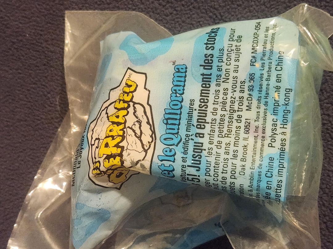 1993 Mcdonalds the Flintstones Fred Bedrock Bowl-o-rama Happy Meal NIP ...