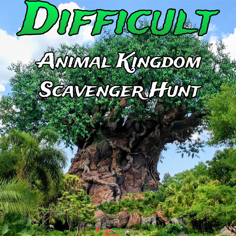 Difficult Animal Kingdom Scavenger Hunt - Etsy