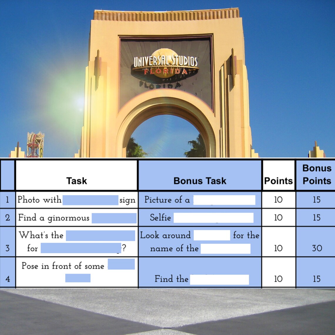 Universal Studios Florida Scavenger Hunt! - Etsy