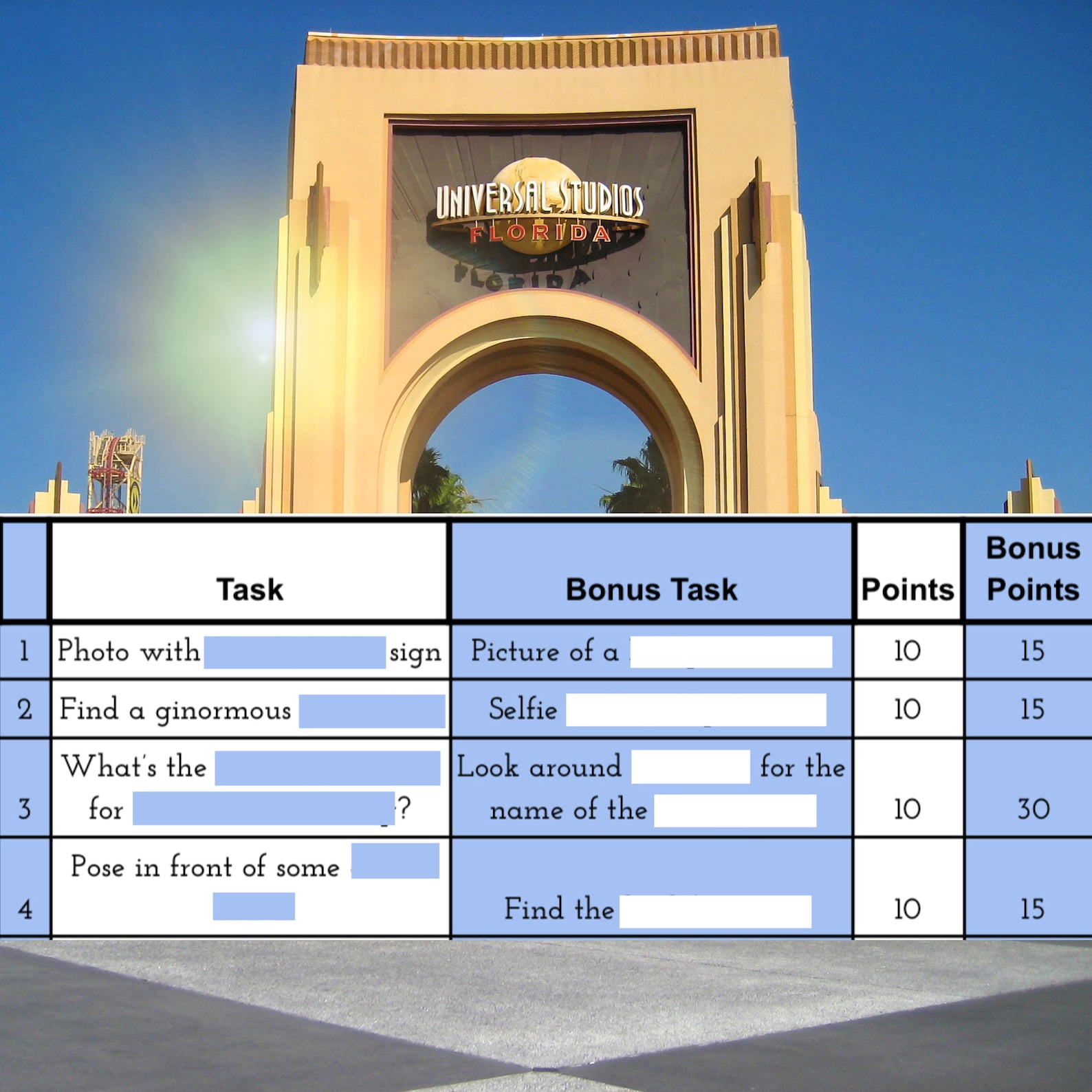 Universal Studios Florida Scavenger Hunt! - Etsy