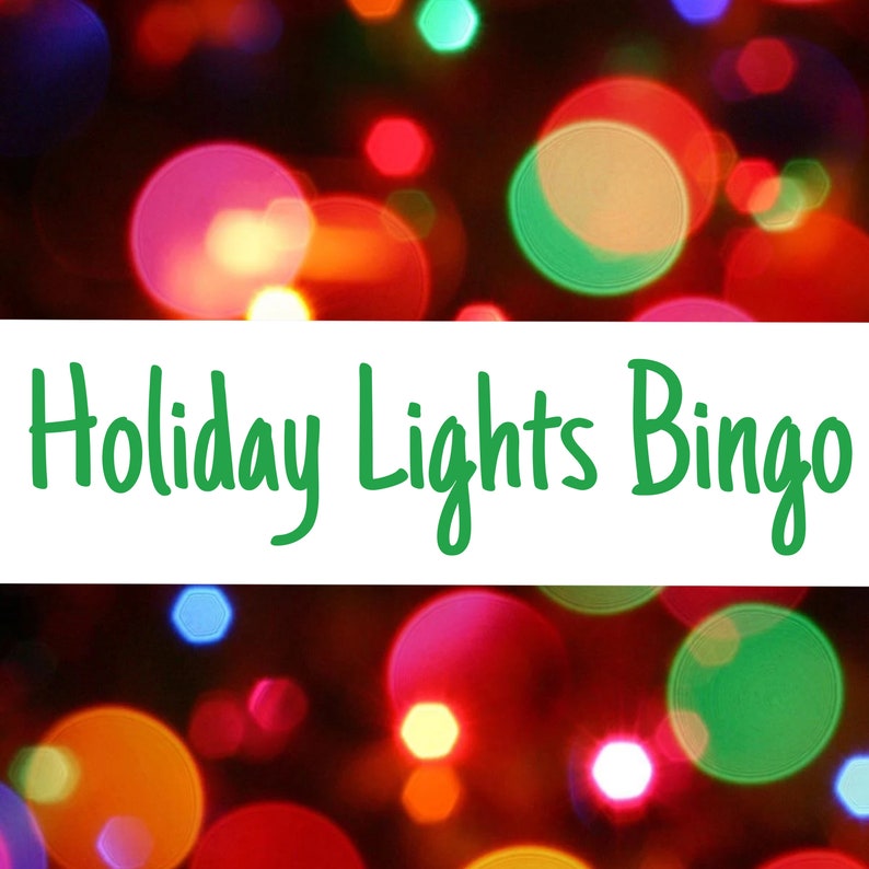 Holiday Lights Scavenger Hunt Bingo - Etsy