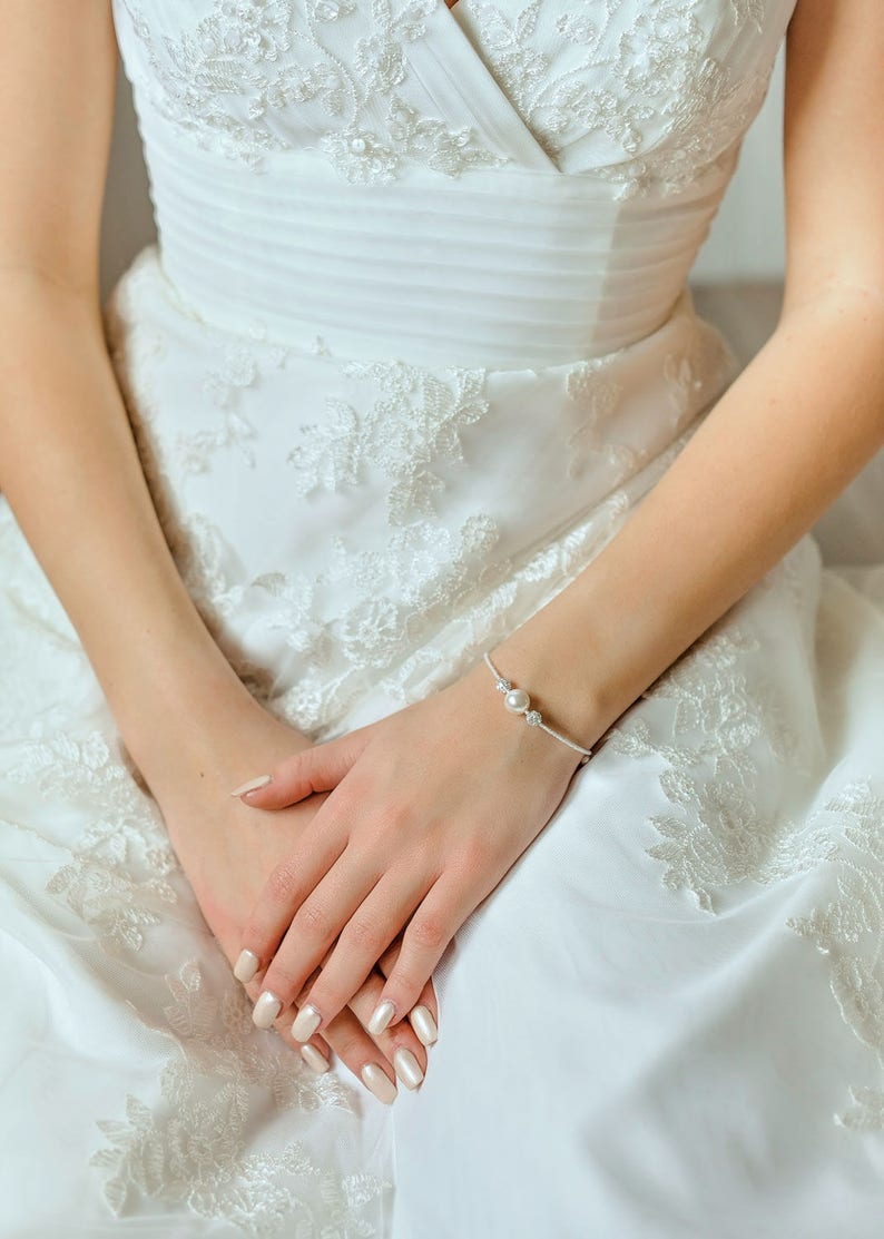 Bridal Bracelet Bliss Ivory Bridal Bracelet Pearl Wedding - Etsy