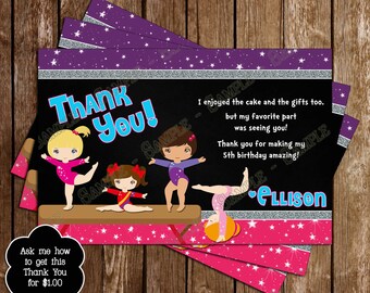 Tumbling Thank You Card - Etsy