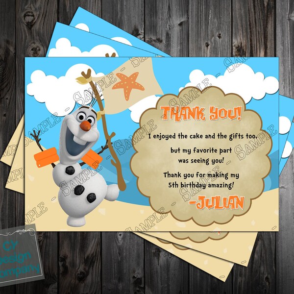 Olaf Thank You - Etsy