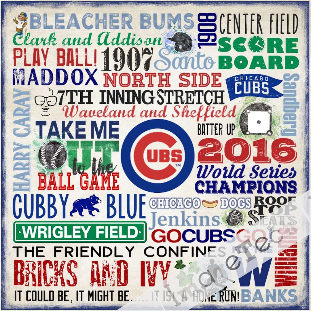 Chicago Cubs-2016 World Series Champion-baseball-chicago-wrigley Field ...