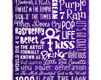 Prince - FAVORITE SONGS - Word Art - Gift for Prince Fans - Etsy