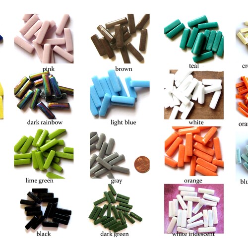 30 Rectangular Tiles Mosaic Sticks Mosaic Art Tiles Craft - Etsy