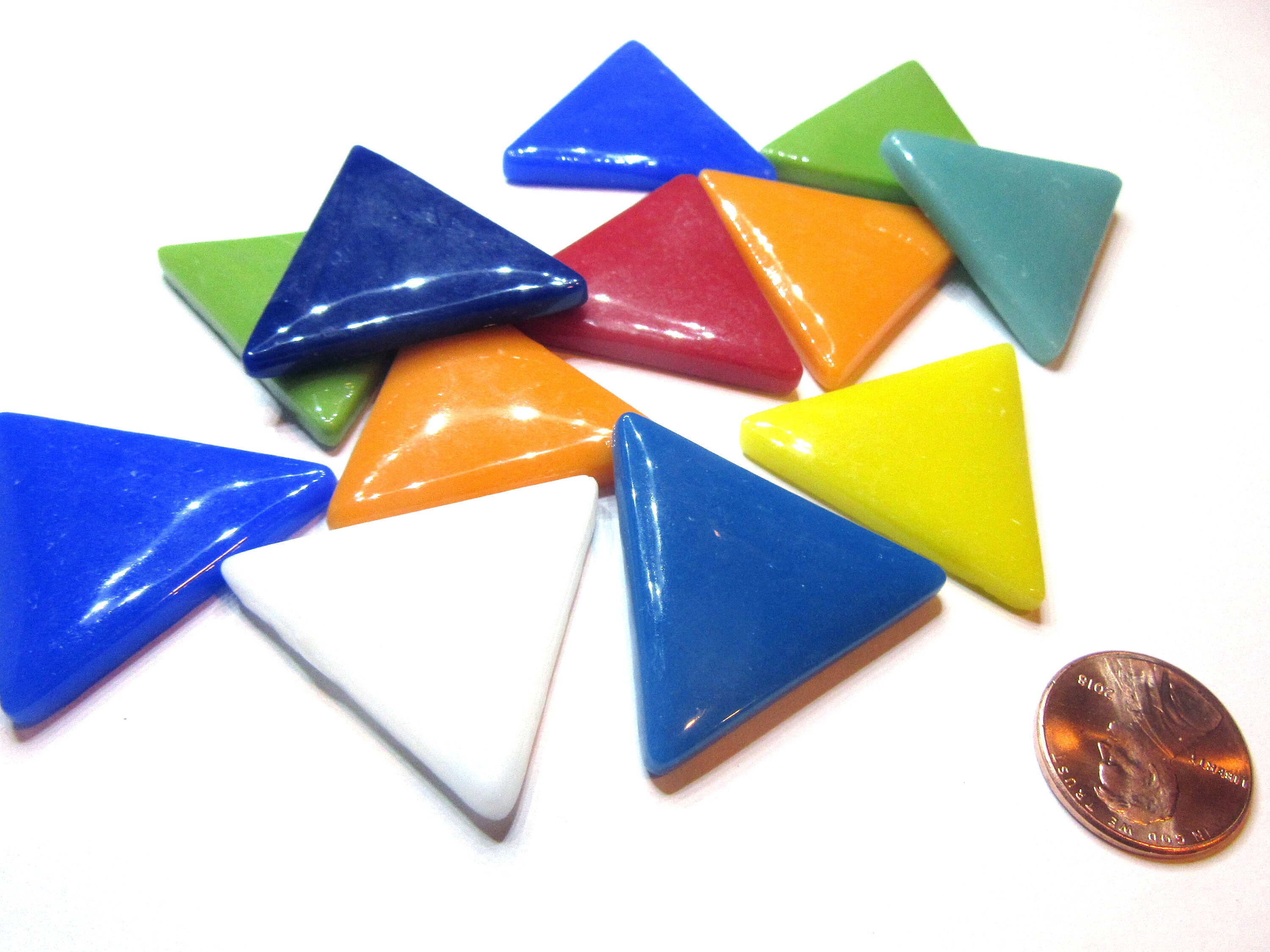 10 Large Triangle Tiles Triangle Mosaics Mosaic Triangles - Etsy