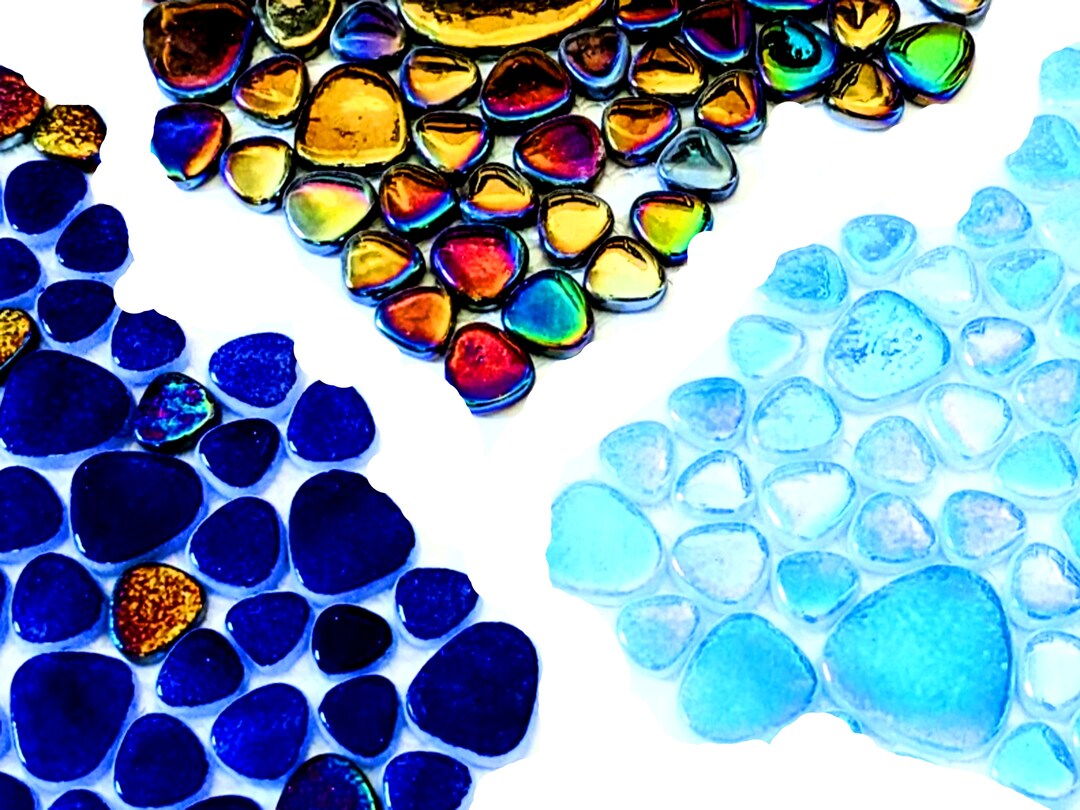 Glass Pebbles, Blue Pebble Tiles, Turquoise Tiles, Black Pebble Tiles ...