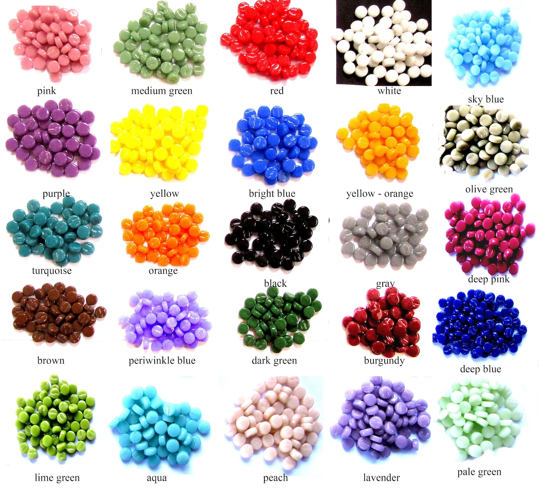 100 Round Mosaic Tiles, Round Ottoman Tiles, Tiny Mosaic Tiles, Round ...
